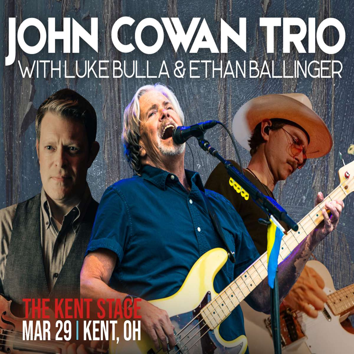 John Cowan Trio featuring Luke Bulla & Ethan Ballinger | Kent Stage